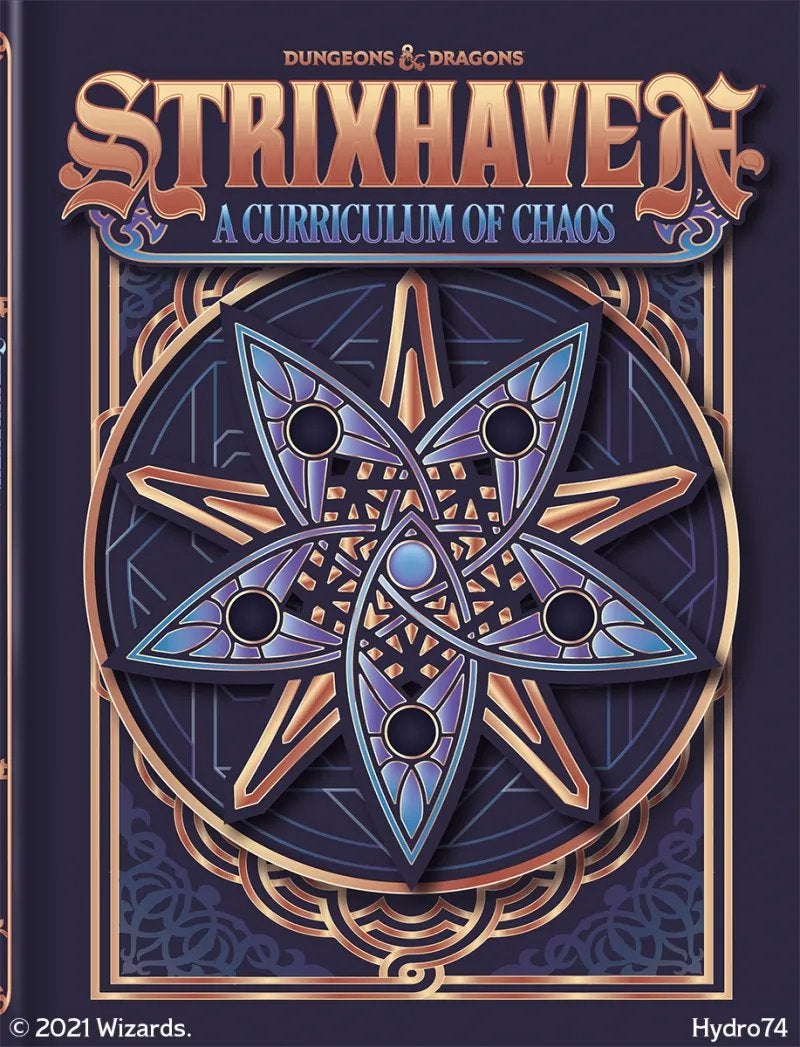 Dungeons & Dragons - Strixhaven Alt Cover - Dice Board Game Lounge